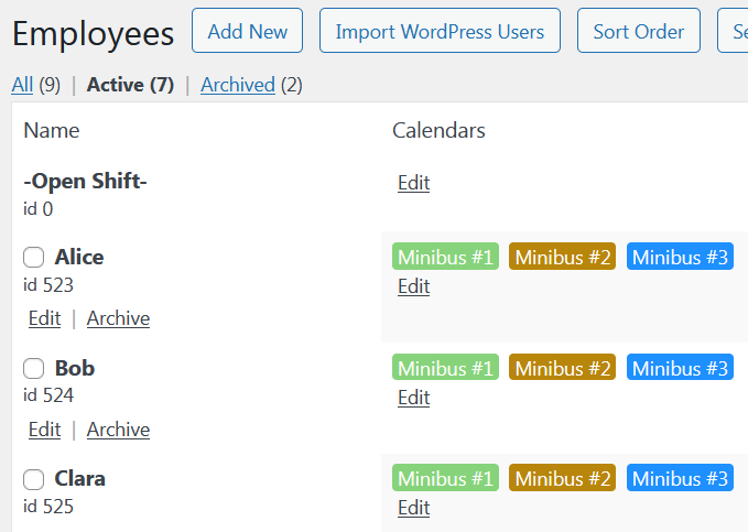 Case Study Minibus driver scheduling | Shift Scheduling Plugin for WordPress | ShiftController